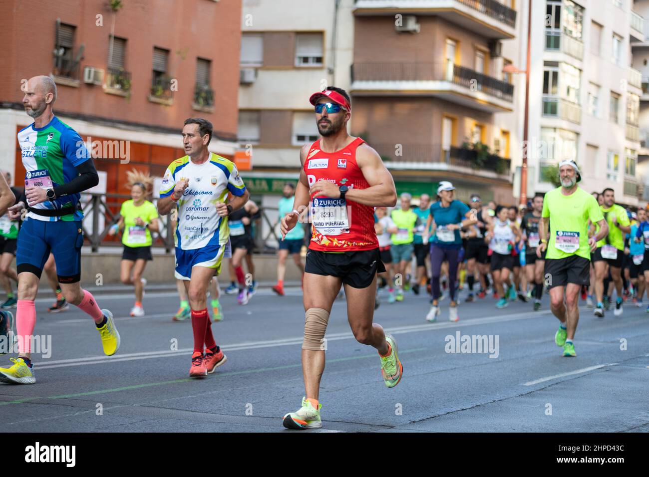 Seville, Spain. 2nd Feb, 2022. Marathon runners from all around the ...