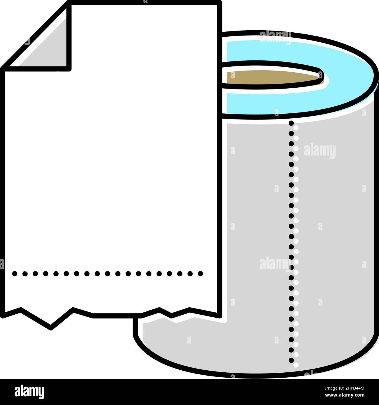 toilet paper roll color icon vector illustration Stock Vector Image ...