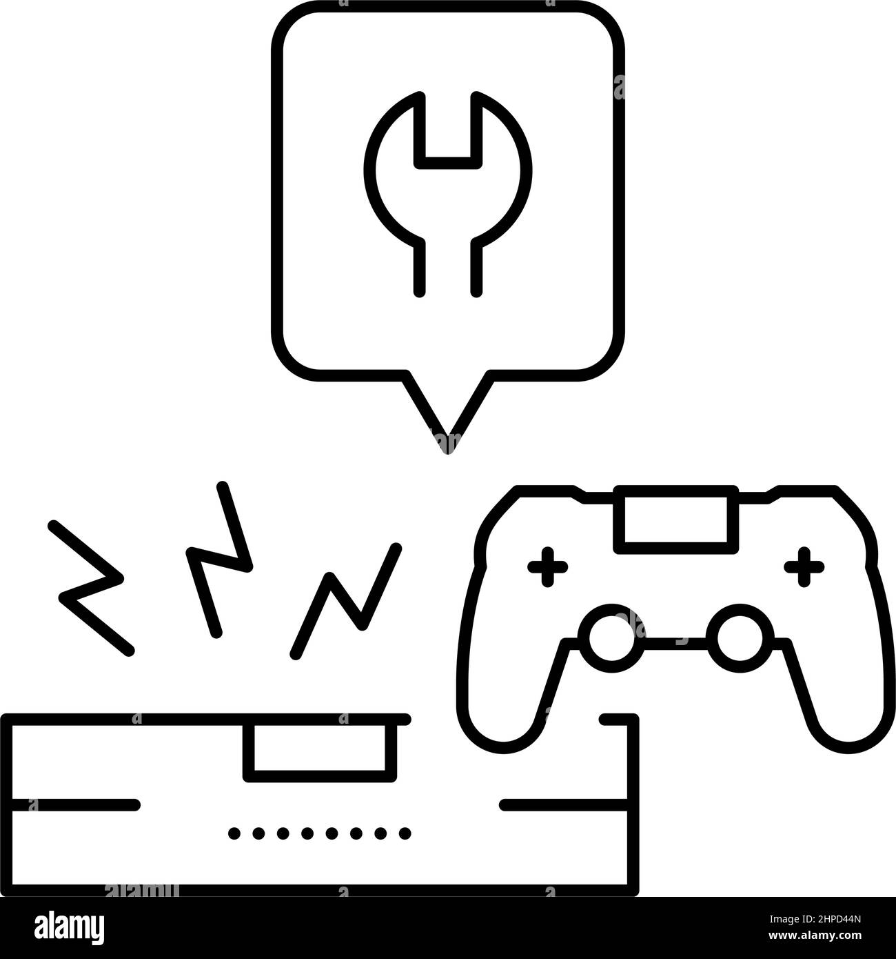 game console repair line icon vector illustration Stock Vector Image ...