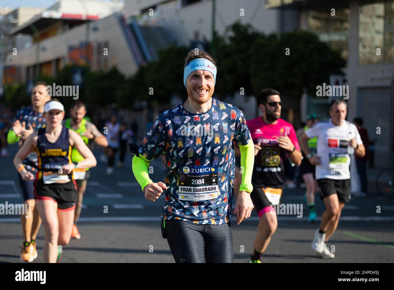 Seville, Spain. 2nd Feb, 2022. Marathon runners from all around the ...