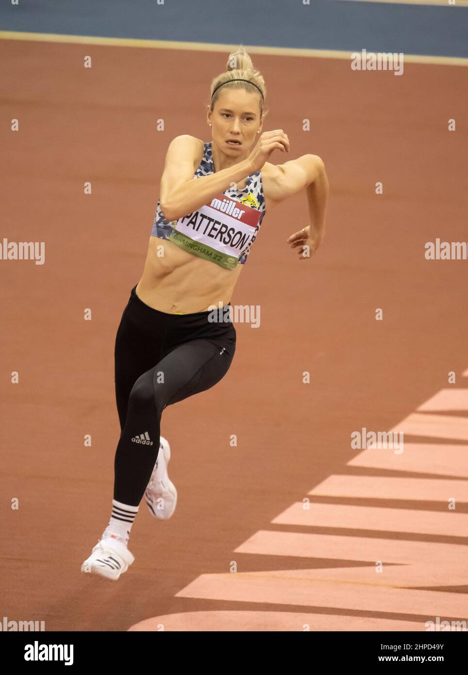 Eleanor Patterson competing in the women’s high jump at the Muller ...