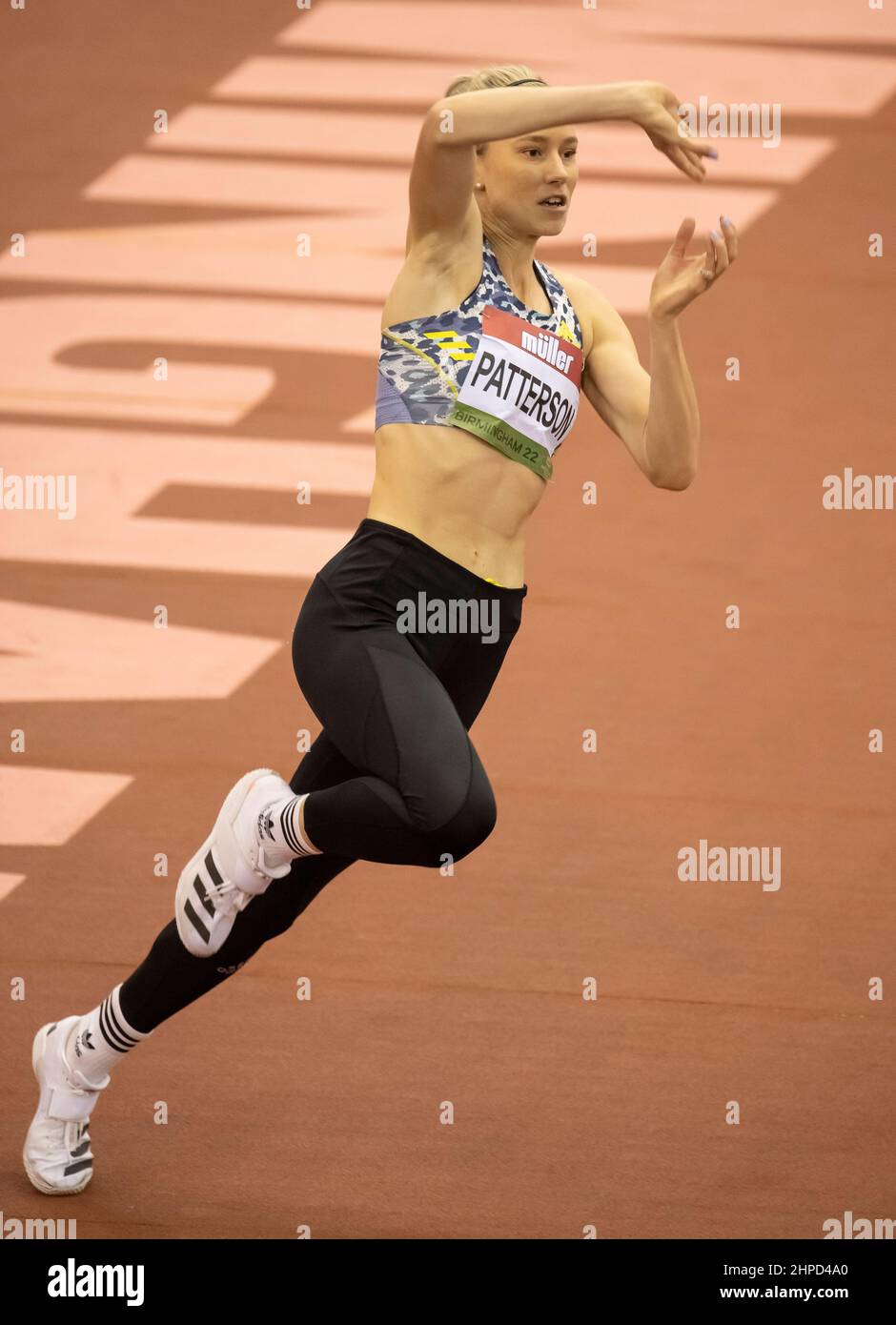 Eleanor Patterson competing in the women’s high jump at the Muller ...