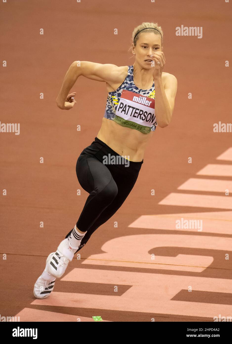 Eleanor Patterson competing in the women’s high jump at the Muller ...