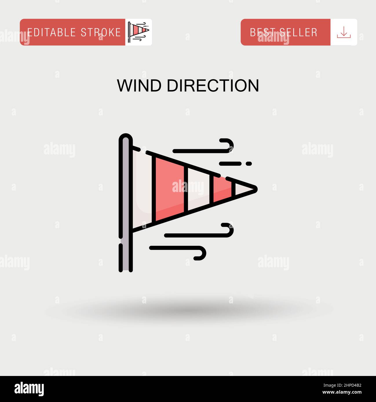 Wind direction Simple vector icon Stock Vector Image & Art - Alamy