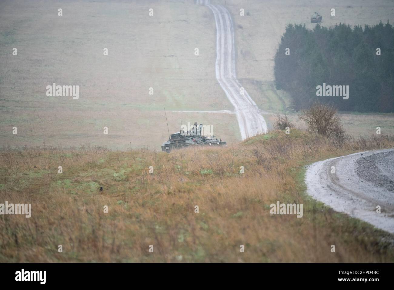 British army FV103 Spartan tracked armored reconnaissance vehicle in ...