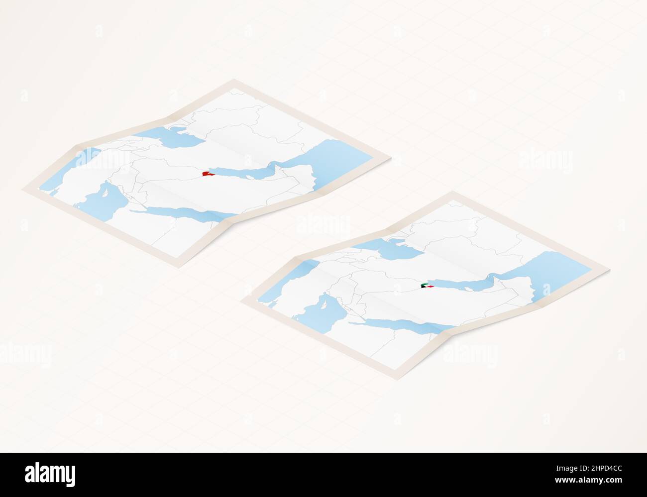 Maps of kuwait hi-res stock photography and images - Alamy