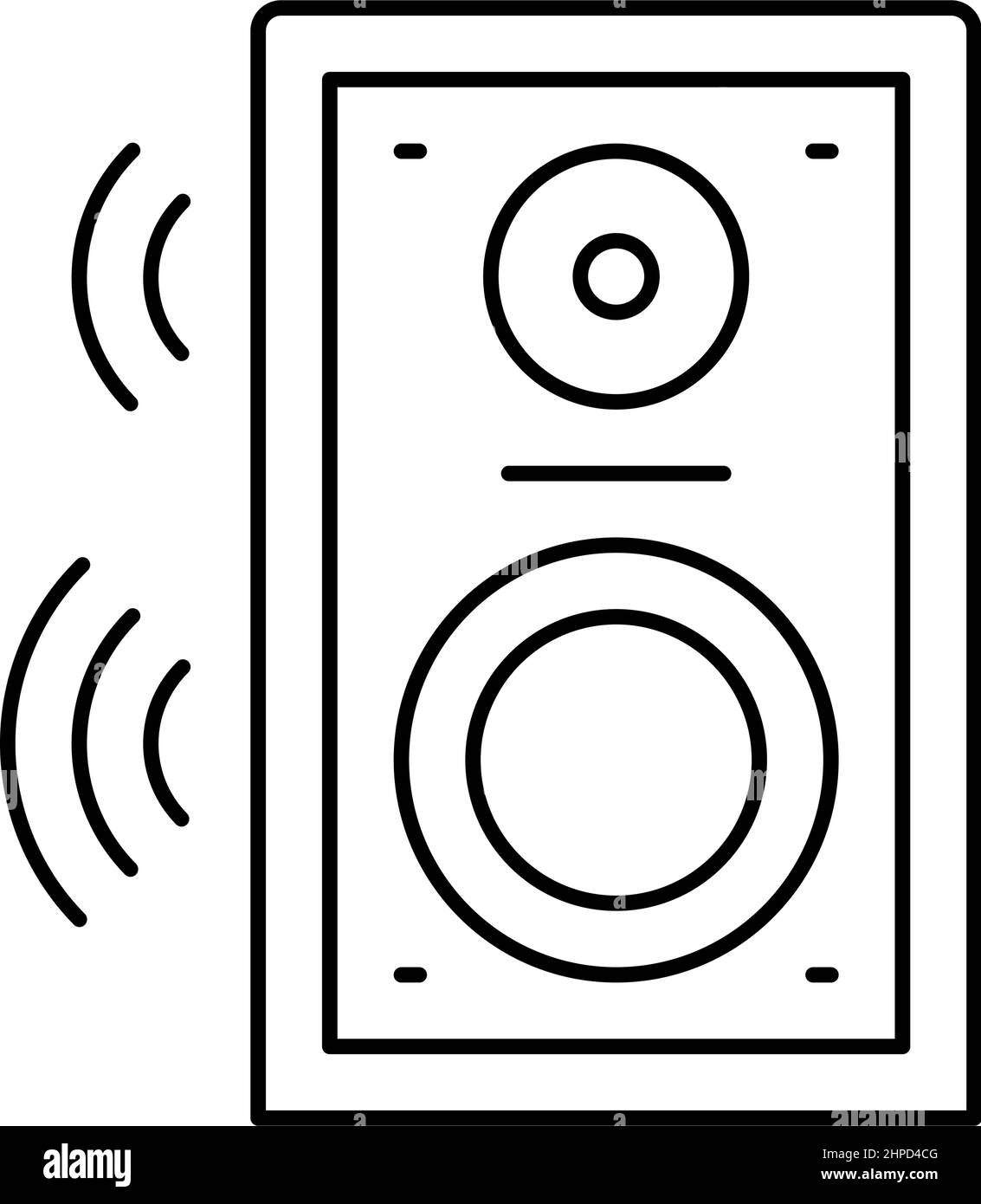 dynamic speaker line icon vector illustration Stock Vector Image & Art ...