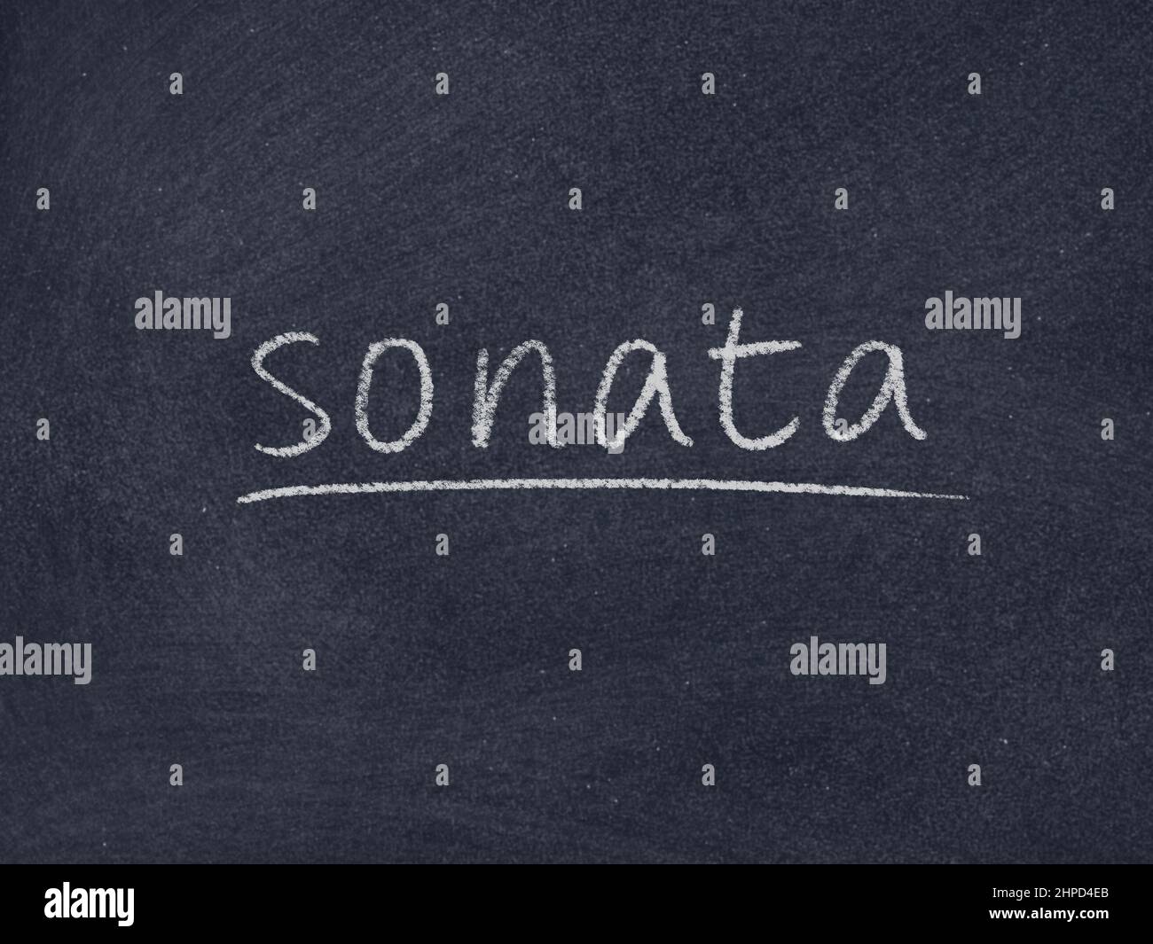 sonata concept word on blackboard background Stock Photo - Alamy