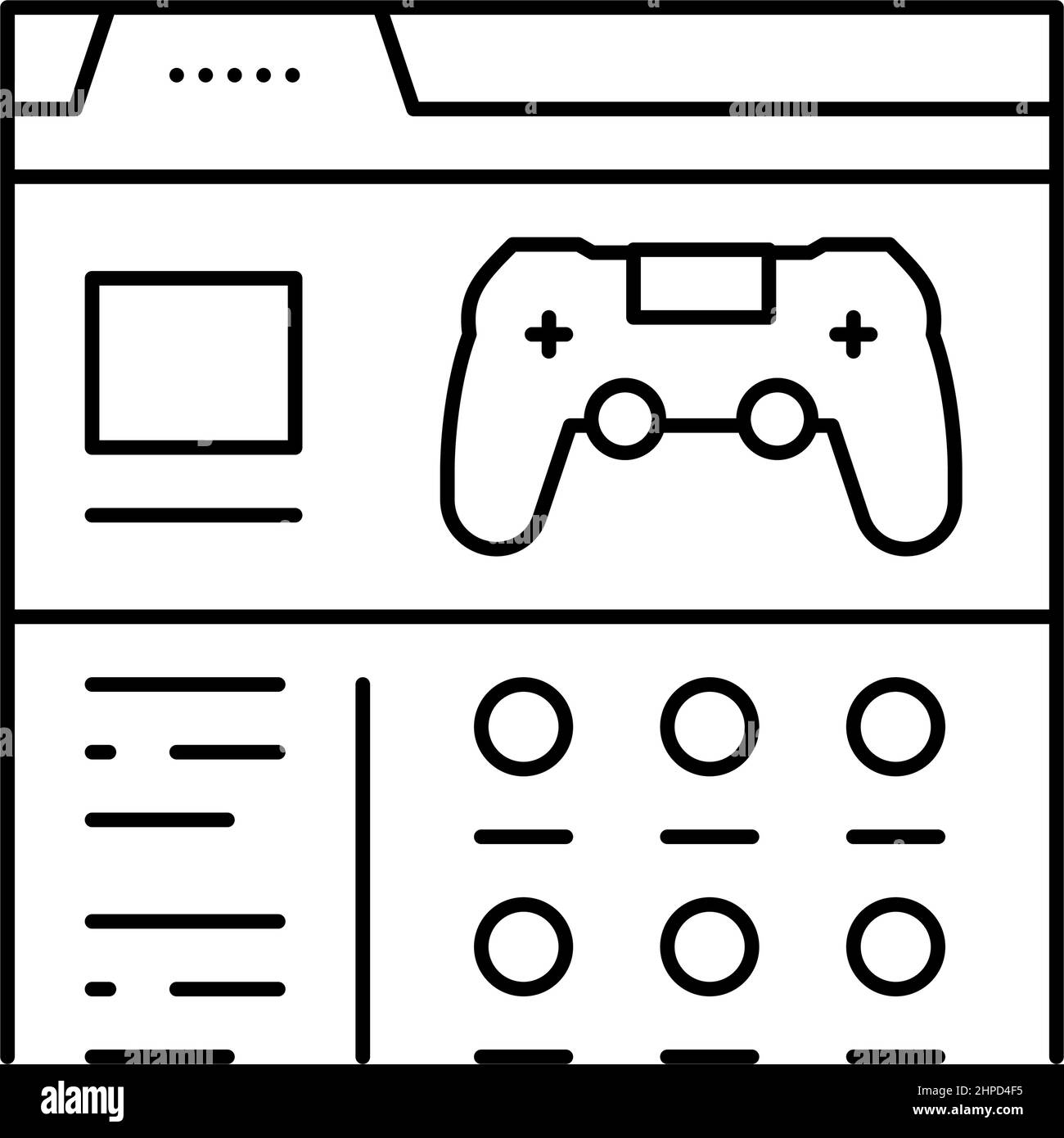 internet gaming line icon vector illustration Stock Vector Image & Art ...