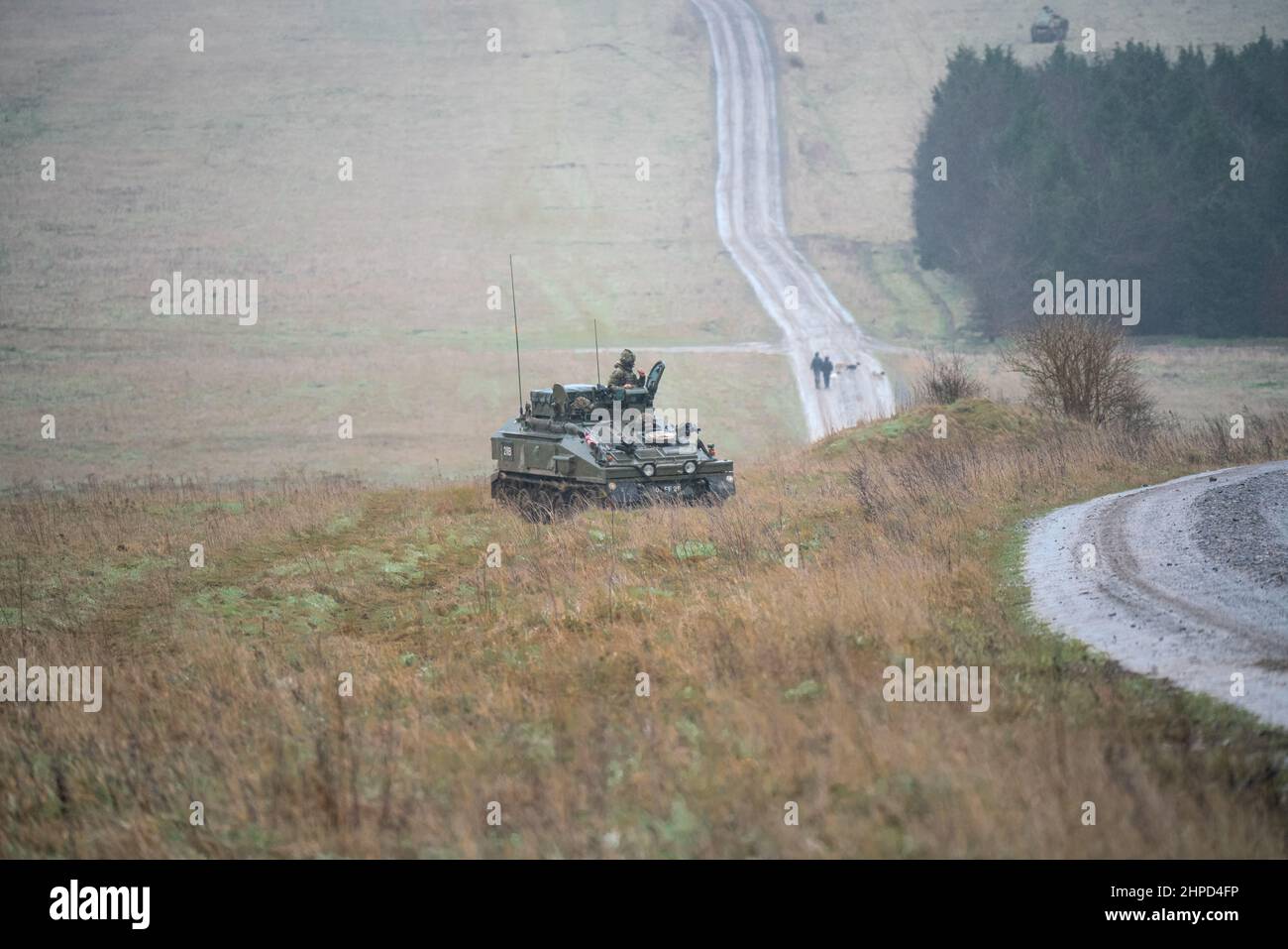 British army FV103 Spartan tracked armored reconnaissance vehicle in ...