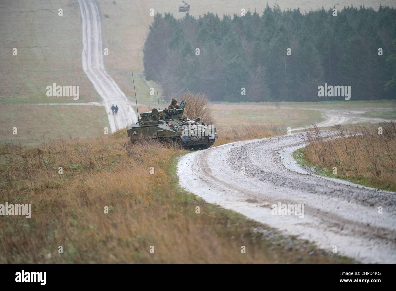 british army FV103 Spartan light armored vehicle in action on a ...