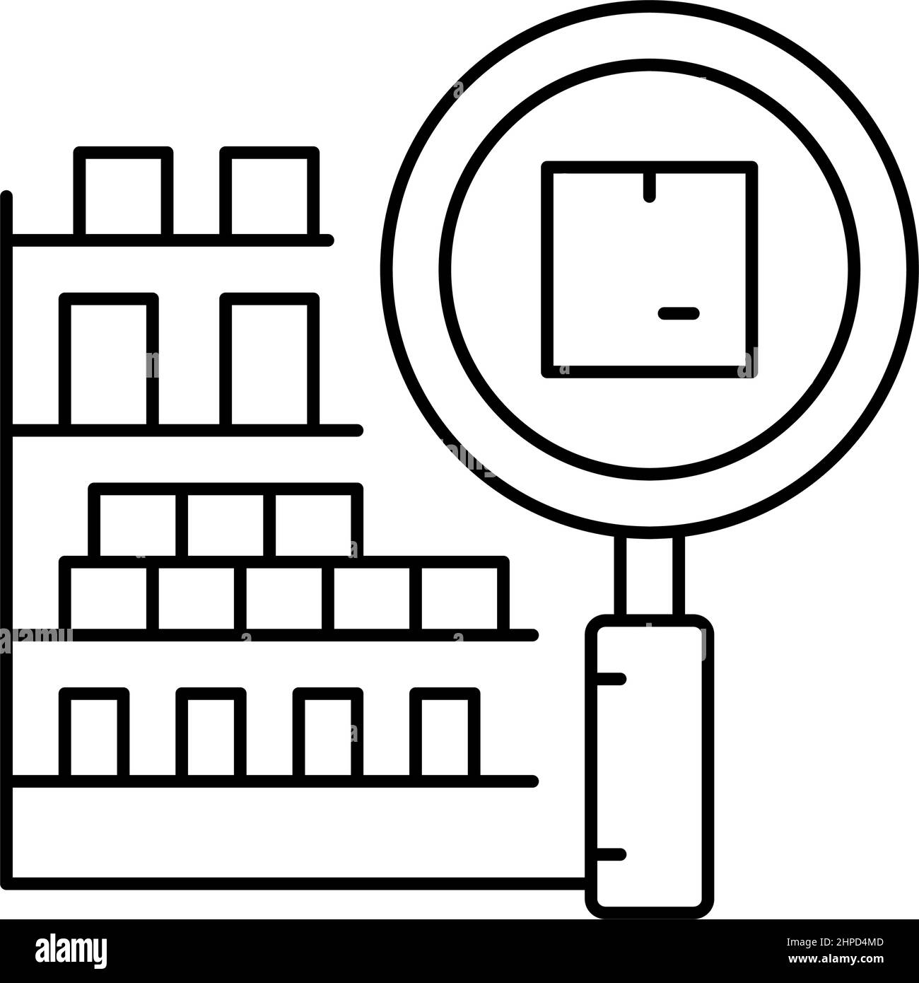 inventory management line icon vector illustration Stock Vector Image ...
