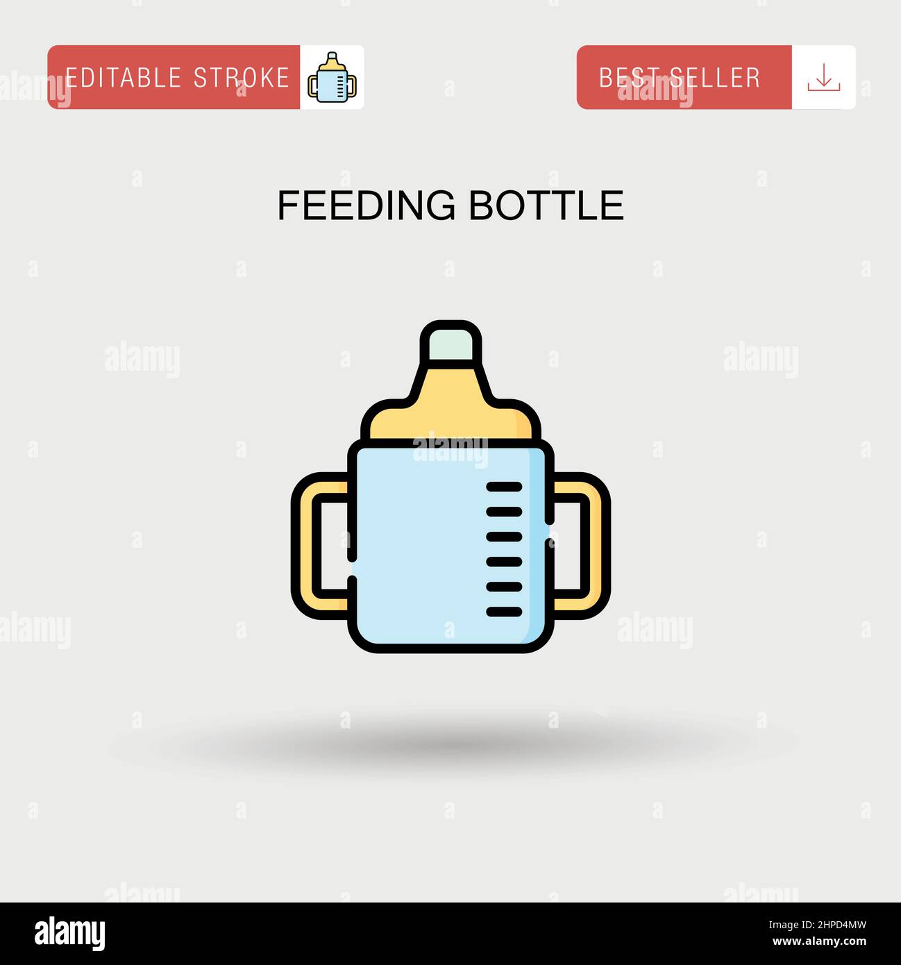 Feeding bottle Simple vector icon Stock Vector Image & Art - Alamy