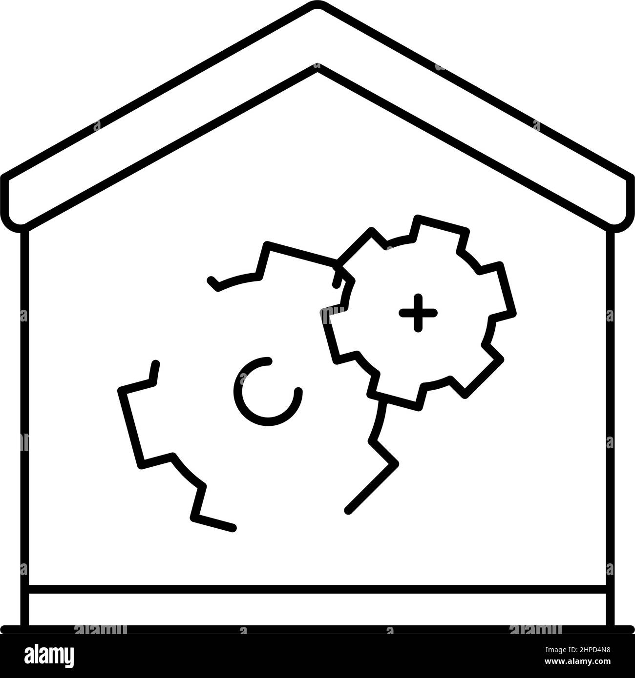 house repair line icon vector illustration Stock Vector Image & Art - Alamy