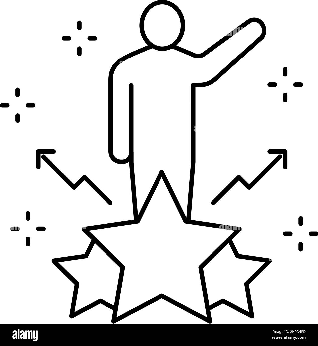 talent people value line icon vector illustration Stock Vector Image ...