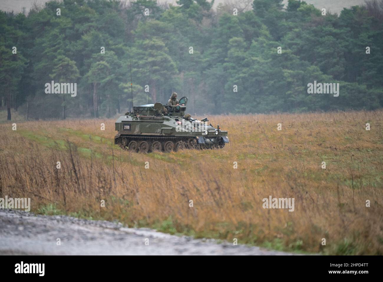 British army FV103 Spartan tracked armored reconnaissance vehicle in ...