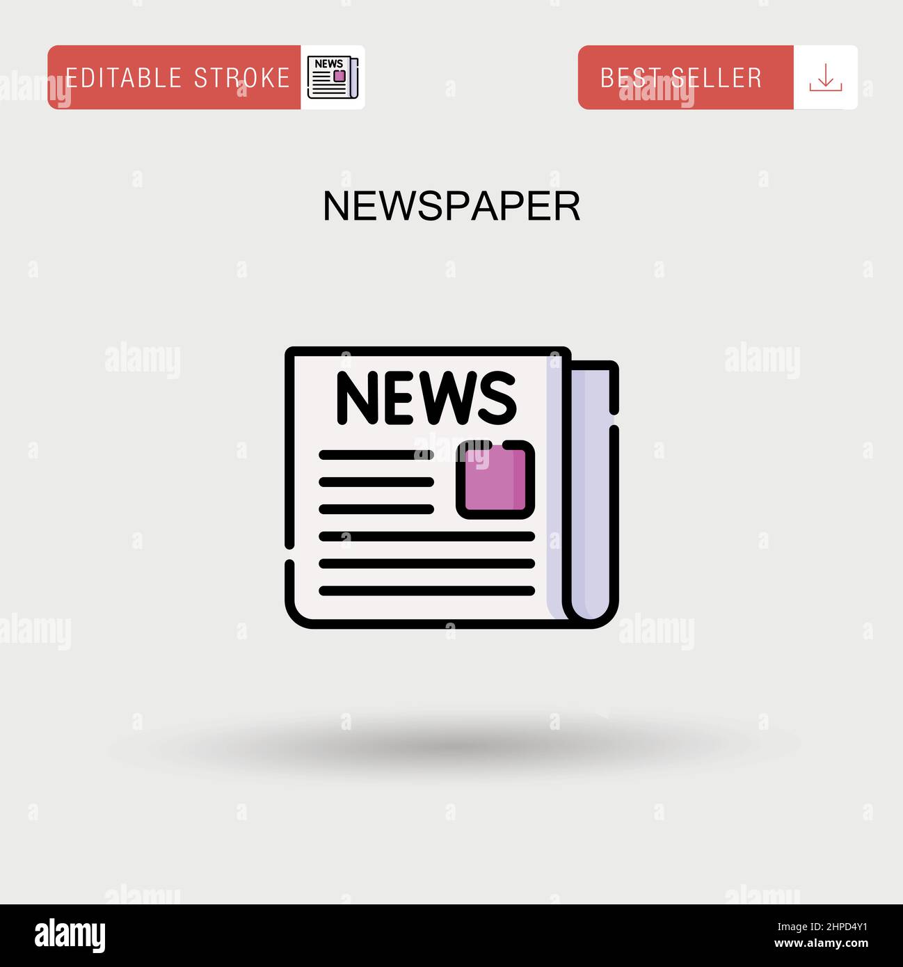 News paper icon simple Stock Vector Images - Alamy