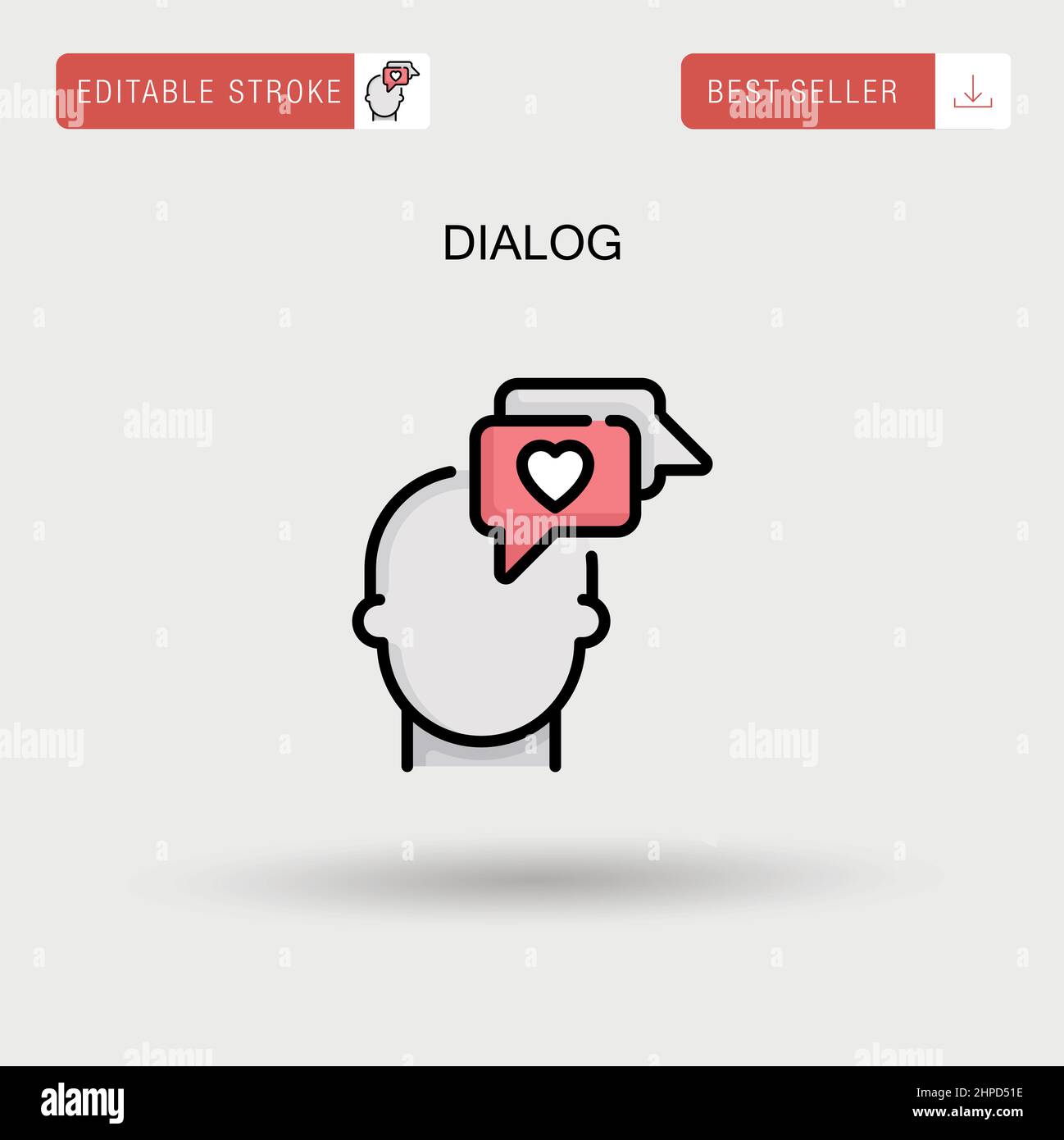 Dialog Simple vector icon Stock Vector Image & Art - Alamy