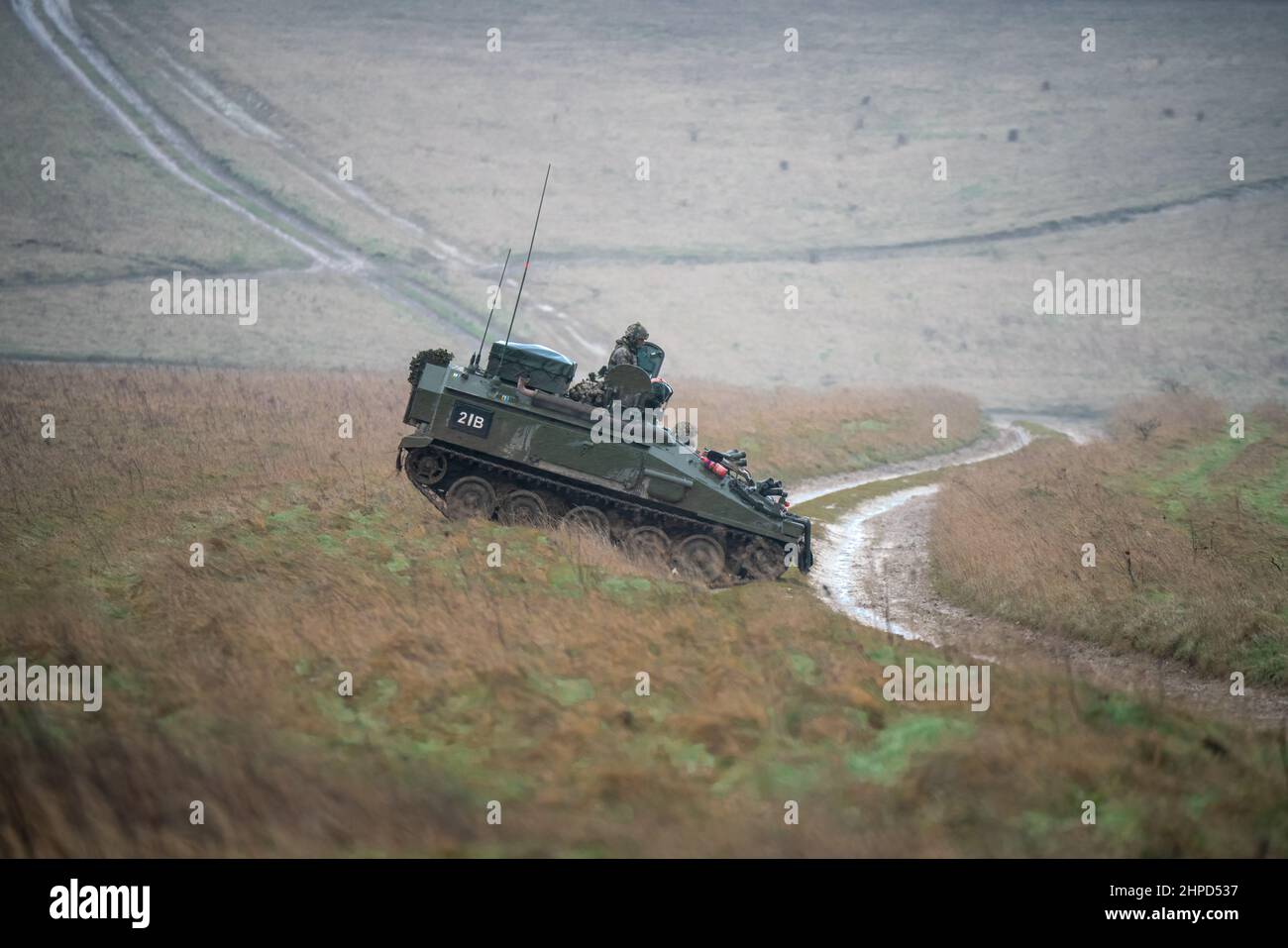 British army FV103 Spartan tracked armored reconnaissance vehicle in ...