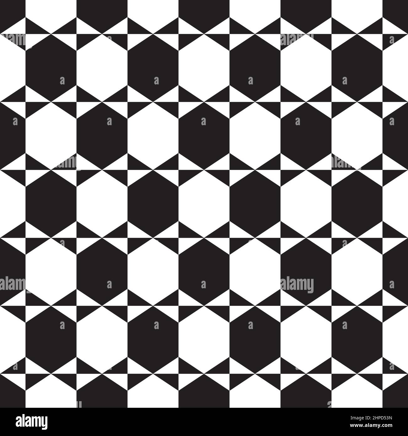 Monochrome hexagonal triangle pattern design Stock Vector Images - Alamy