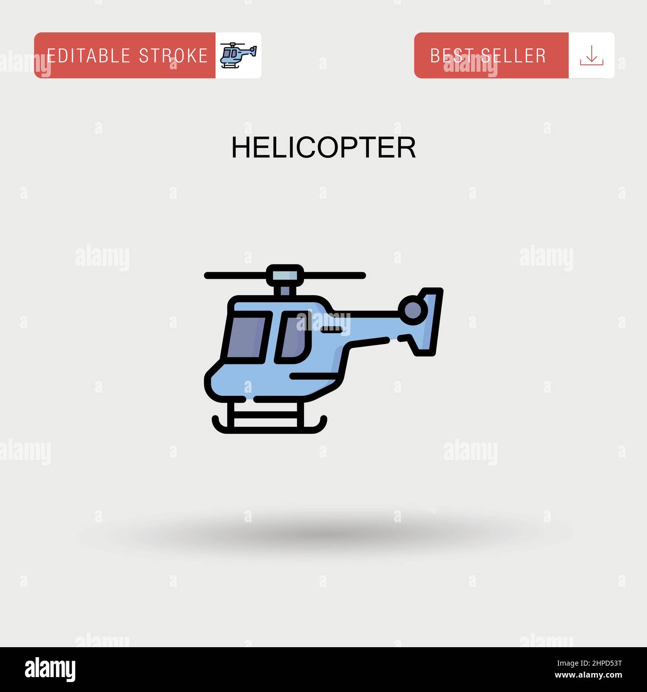 Helicopter Simple vector icon Stock Vector Image & Art - Alamy
