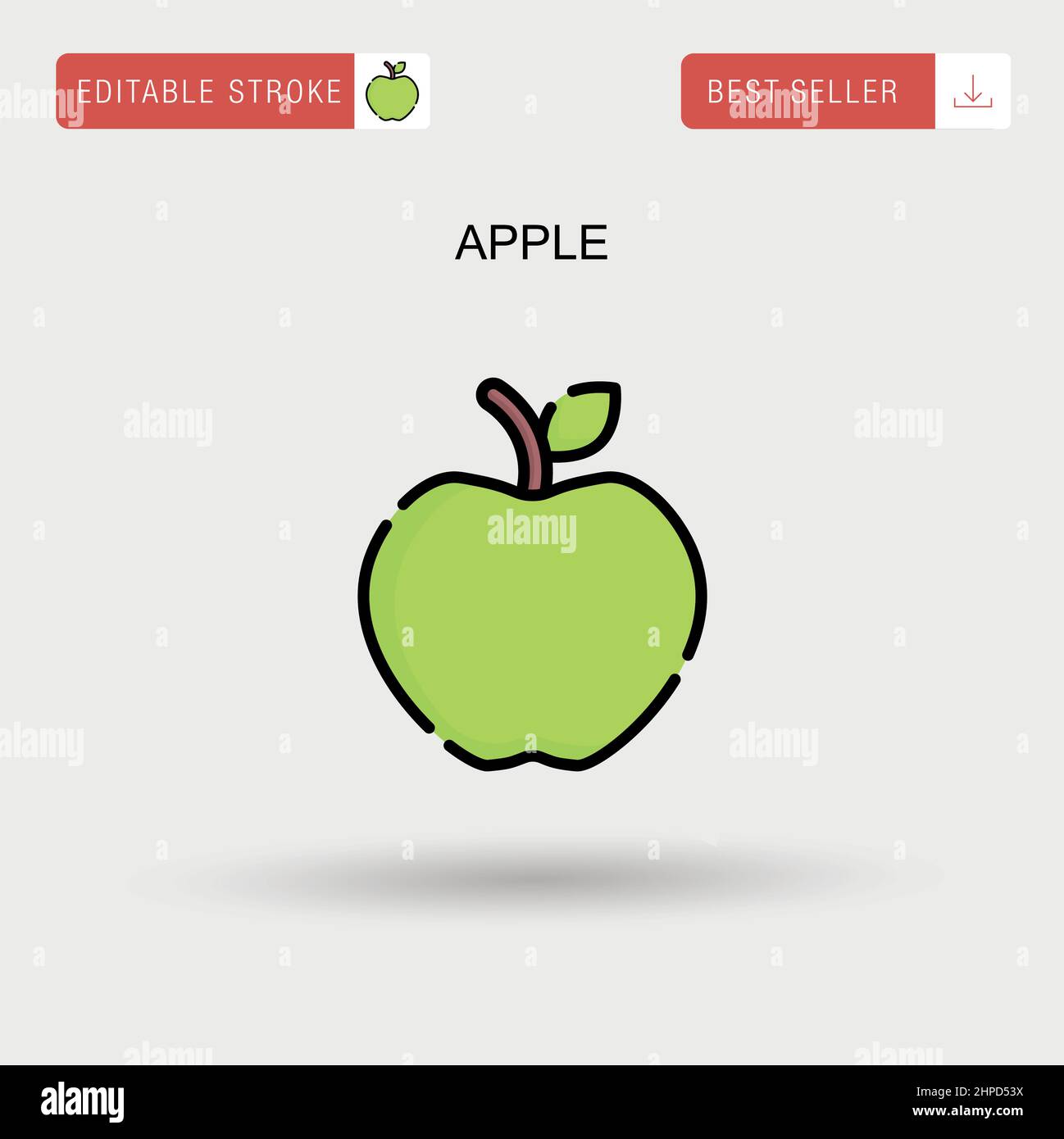 Apple Simple vector icon Stock Vector Image & Art - Alamy