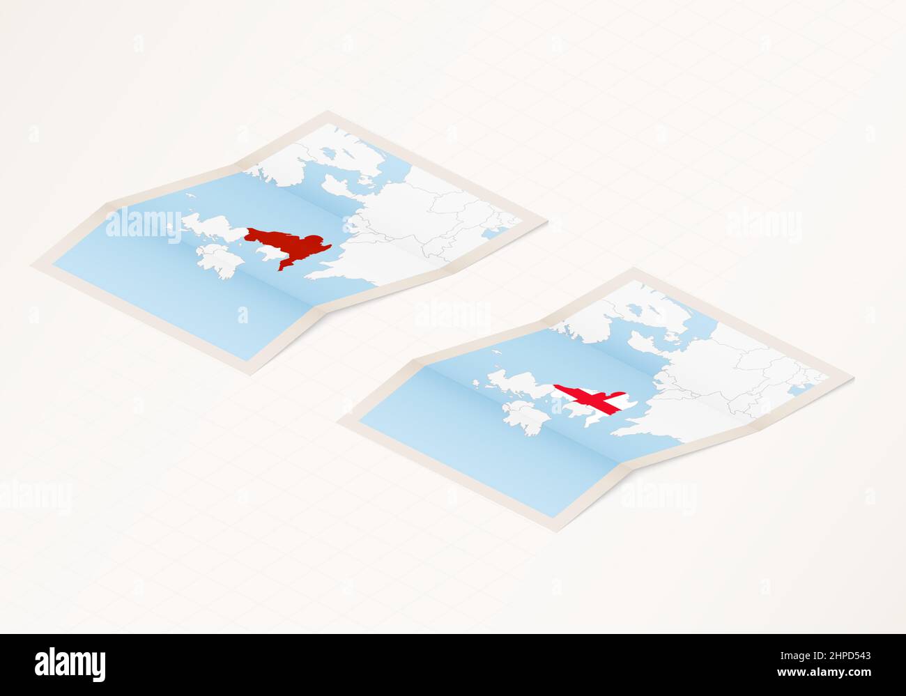 Folded map uk Stock Vector Images - Alamy