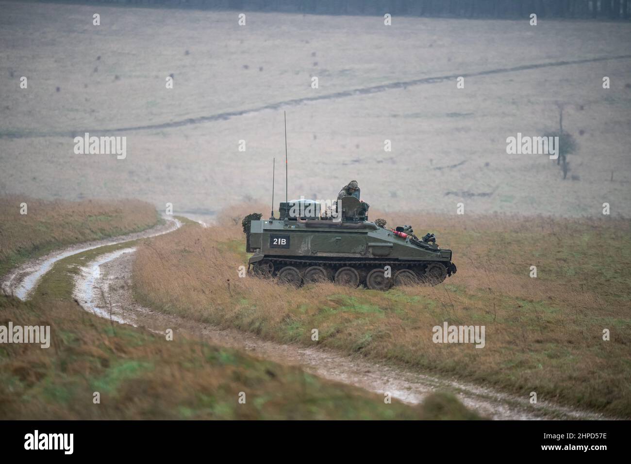 British army FV103 Spartan tracked armored reconnaissance vehicle in ...
