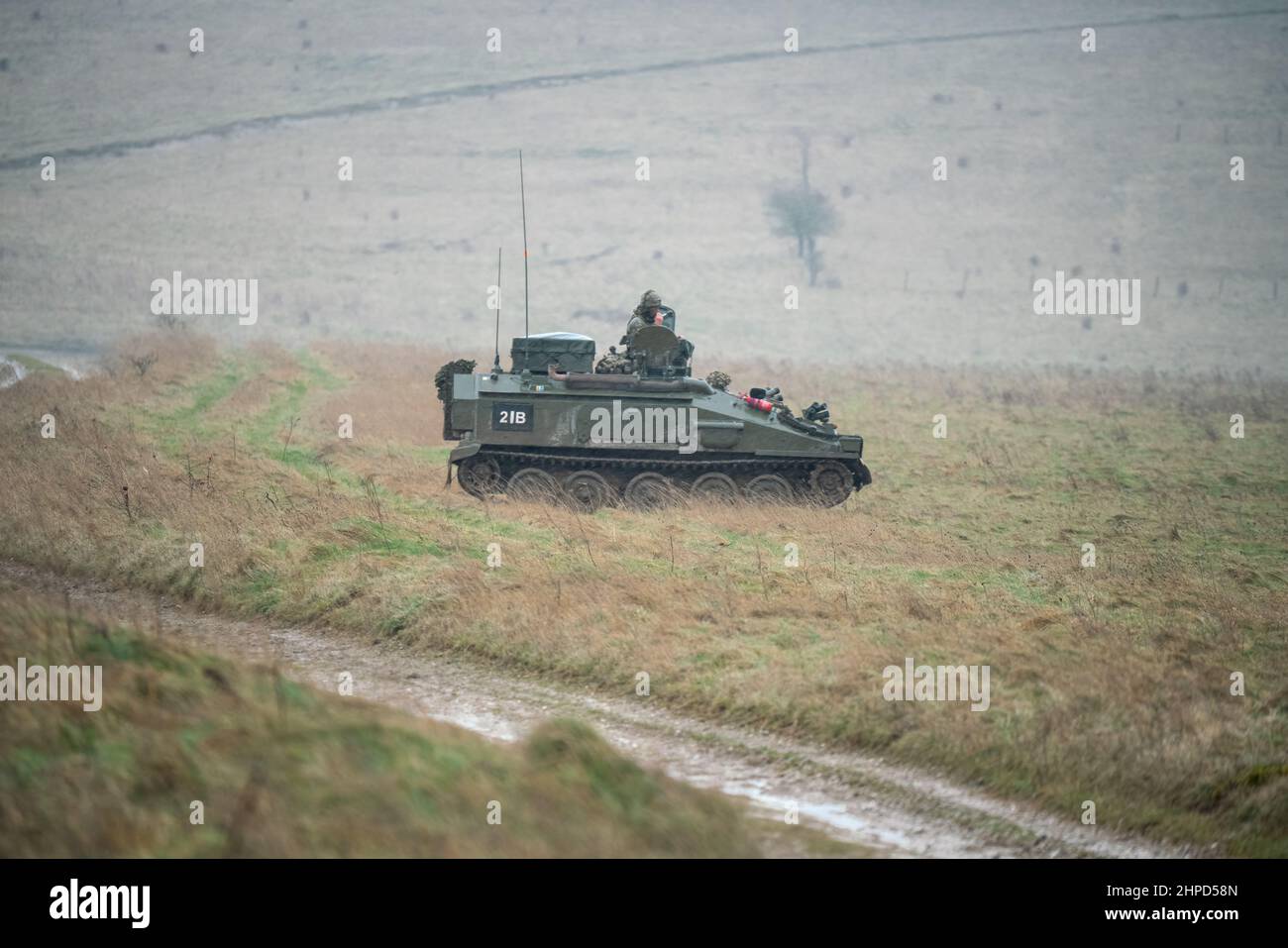 British army FV103 Spartan tracked armored reconnaissance vehicle in ...