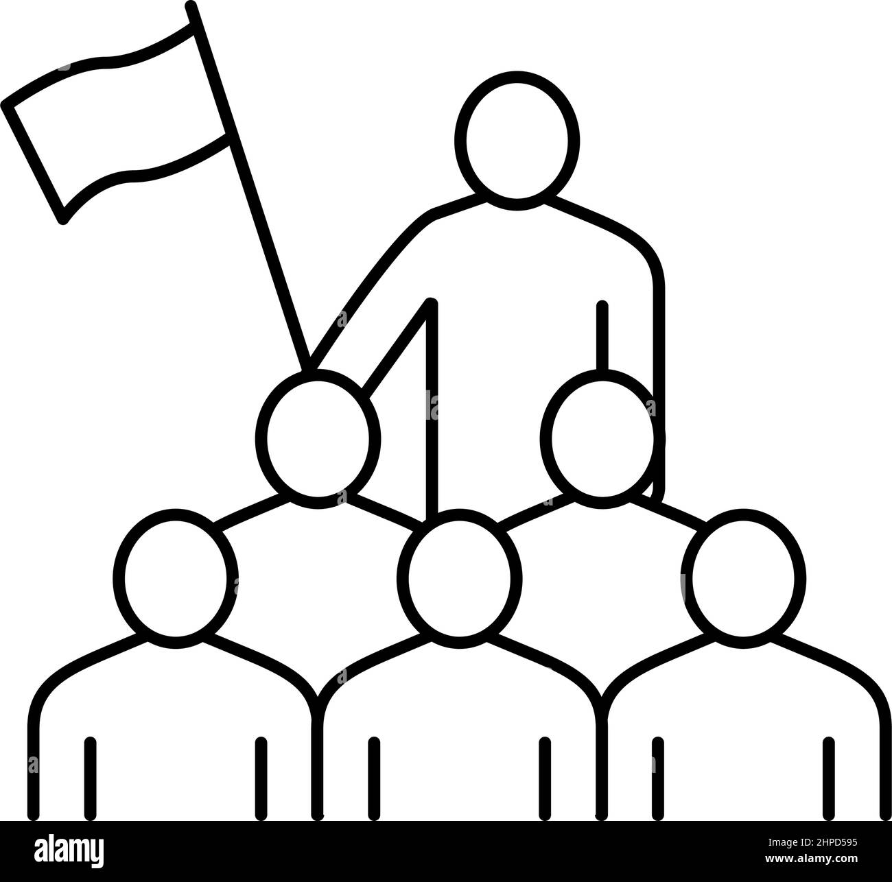 employees leadership line icon vector illustration Stock Vector Image ...