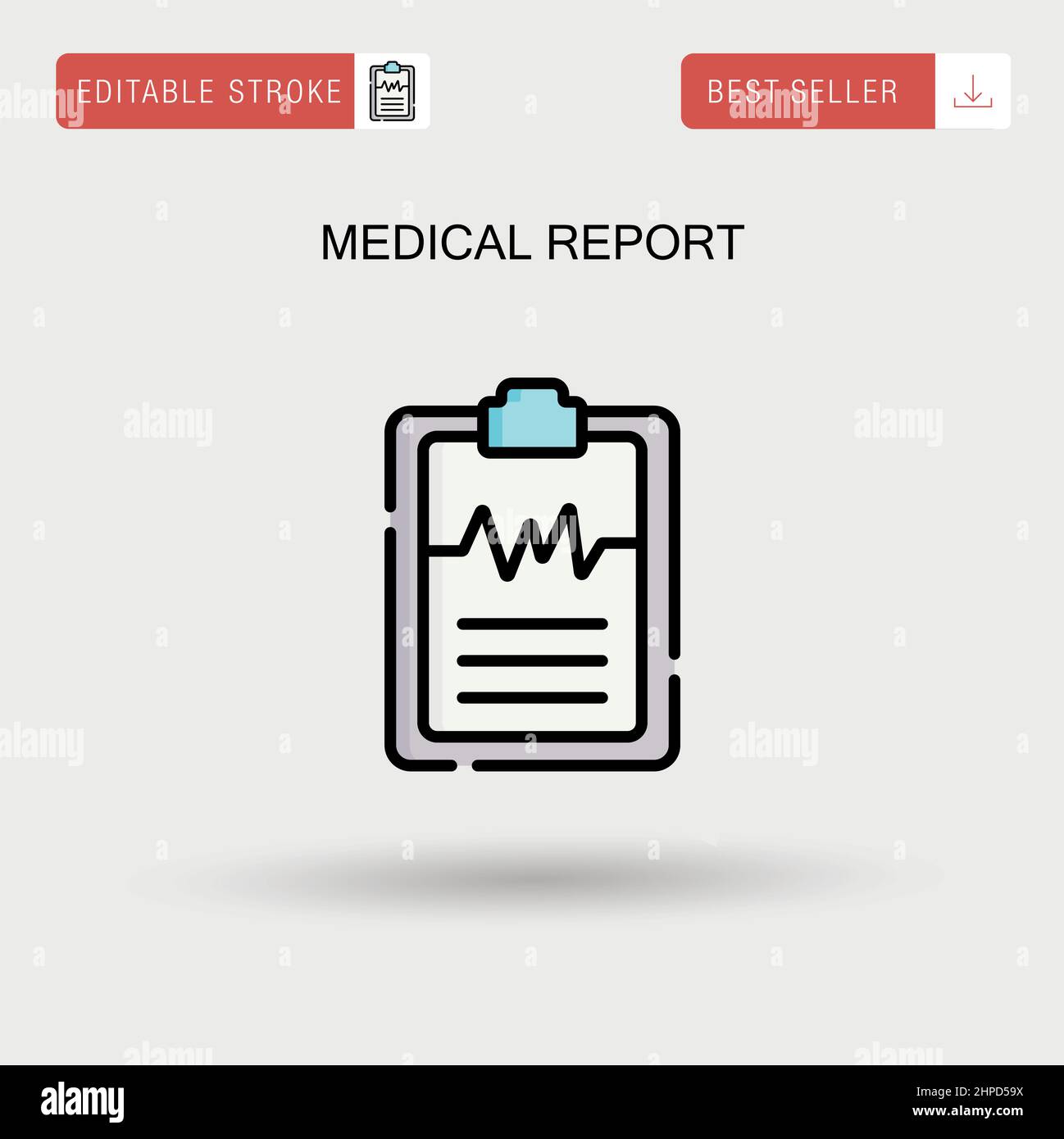 Healthcare medical report icon Stock Vector Images - Alamy