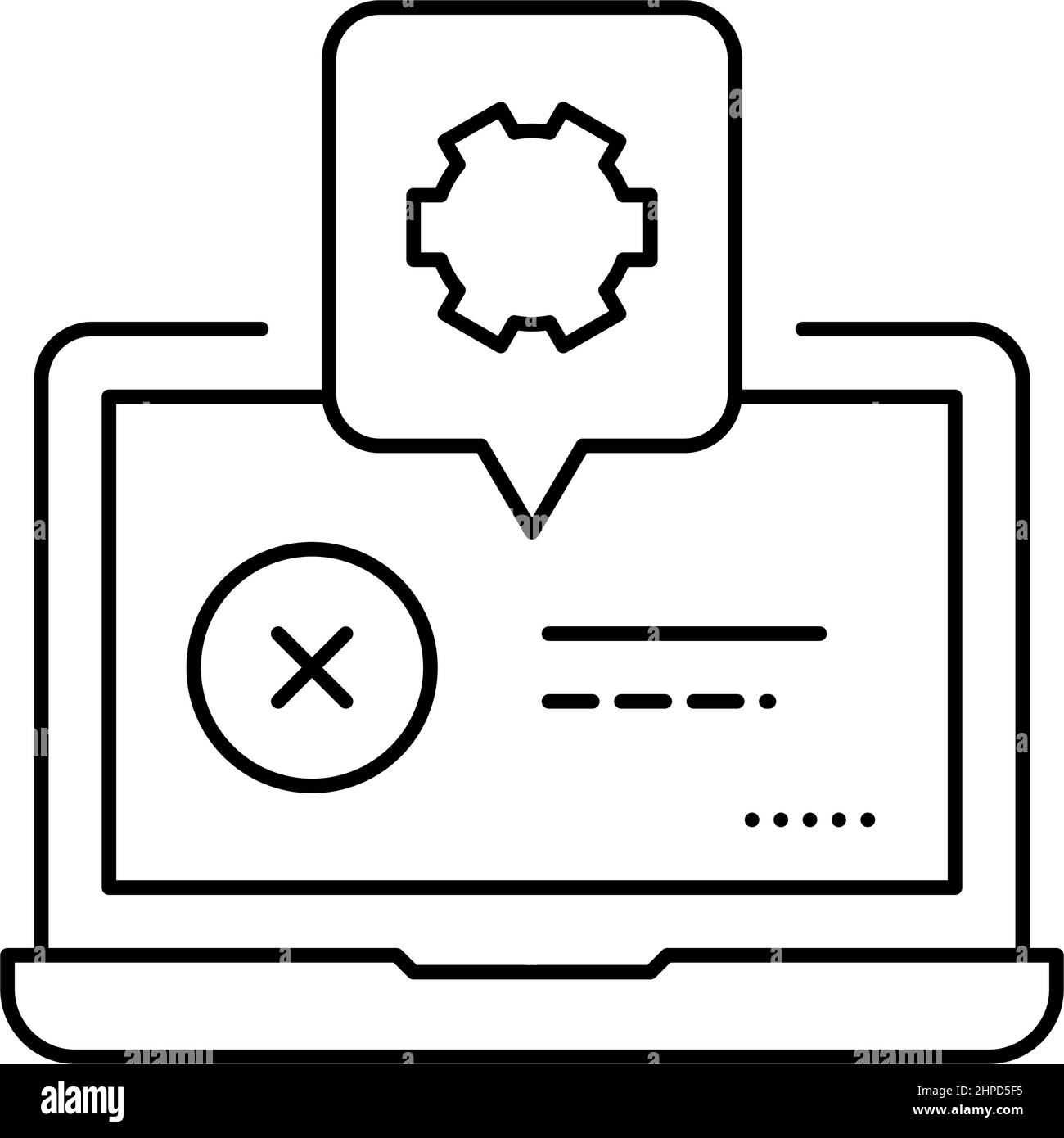 laptop repair line icon vector illustration Stock Vector Image & Art ...