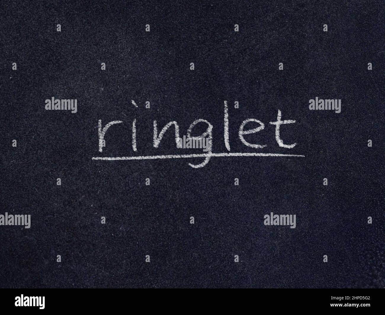 ringlet concept word on blackboard background Stock Photo - Alamy