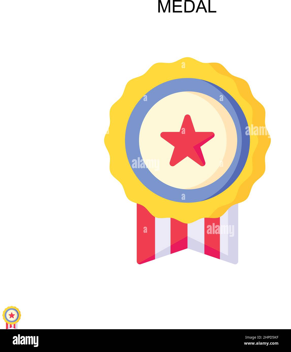 Medal Simple vector icon. Illustration symbol design template for web ...