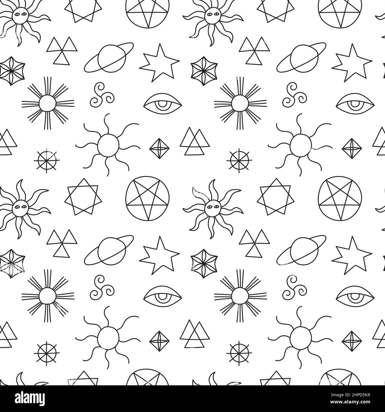 Witchcraft alchemy magic symbols Stock Vector Images - Alamy