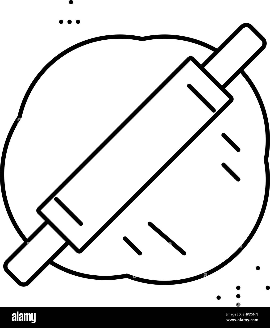 rolling dough line icon vector illustration Stock Vector Image & Art ...