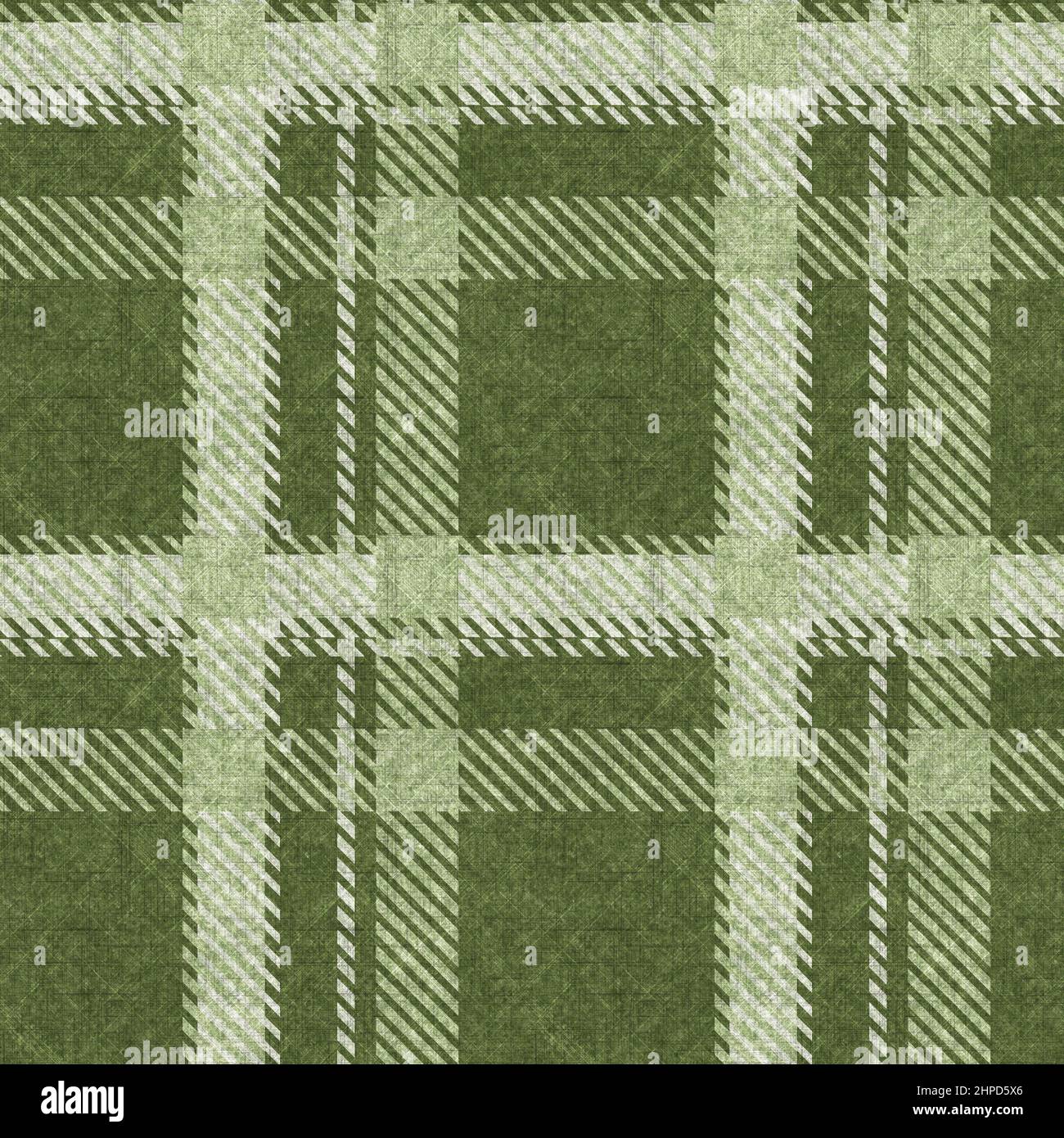 Muted green winter woven plaid texture. Seamless woolen scottish style ...