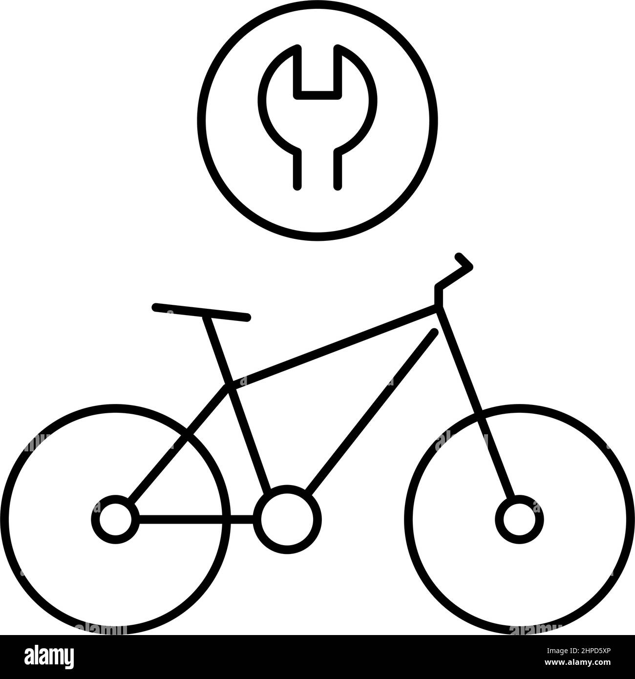 complex bike repair line icon vector illustration Stock Vector Image ...