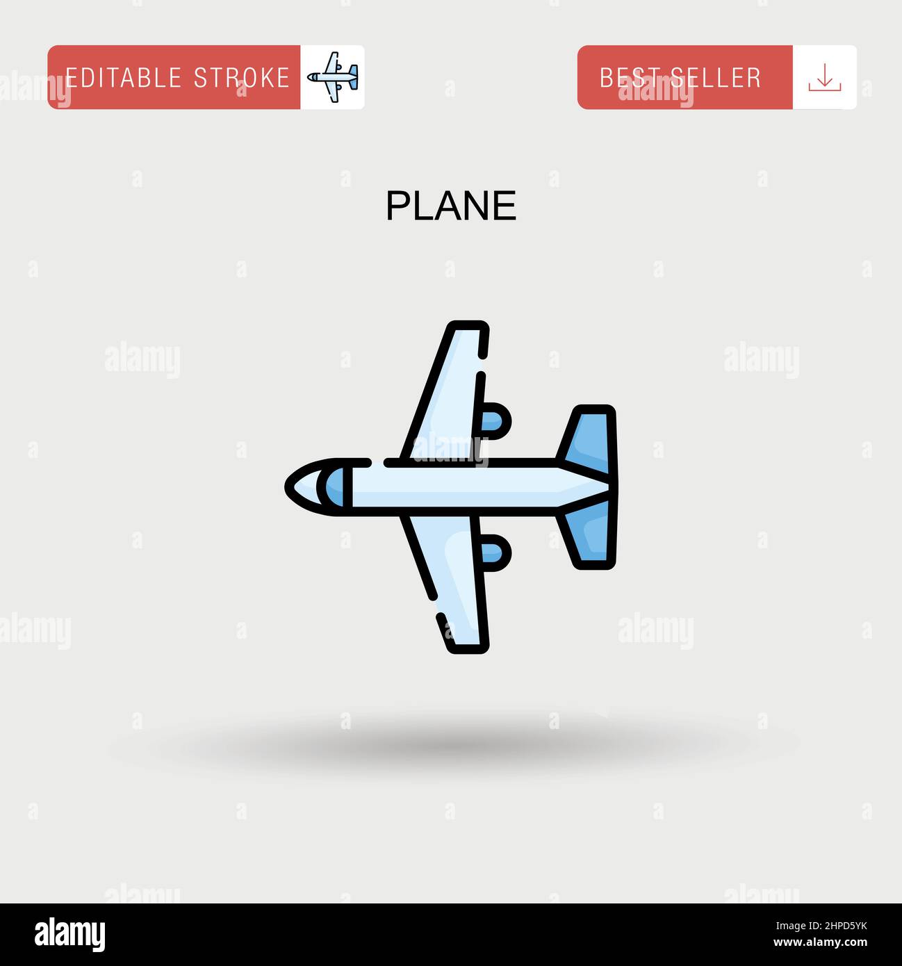 Plane Simple vector icon Stock Vector Image & Art - Alamy