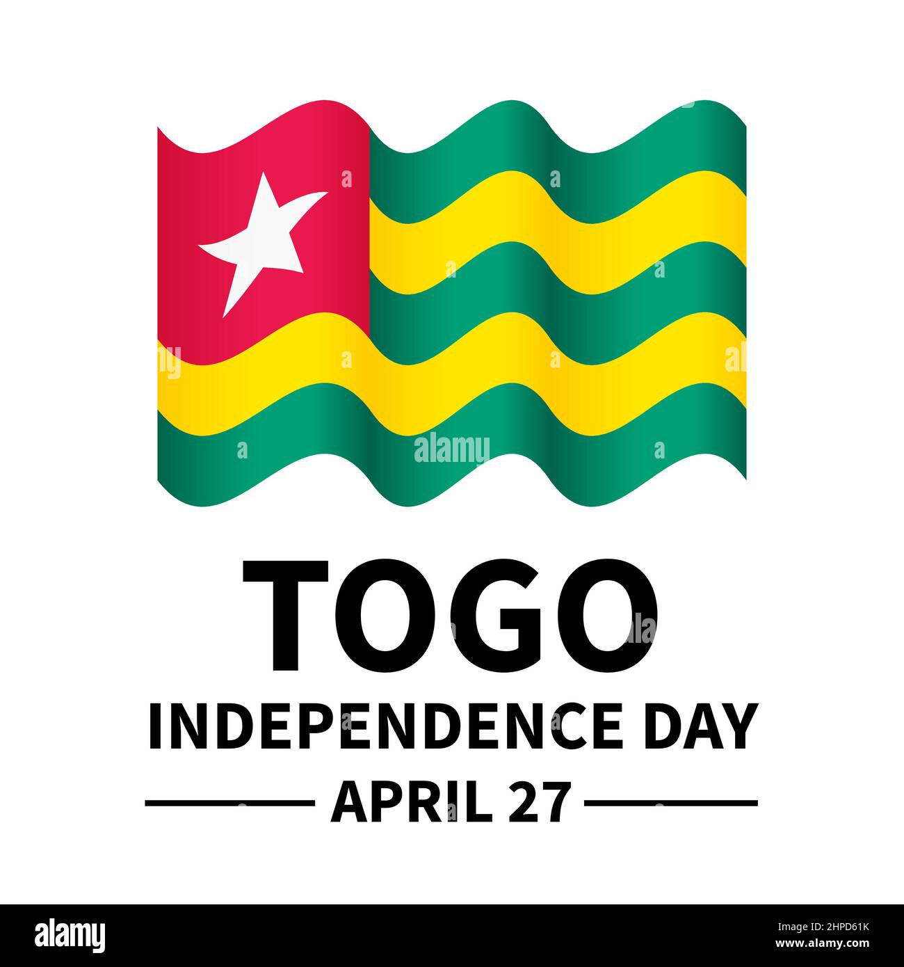 Togo Independence Day typography poster. National holiday celebrated on ...