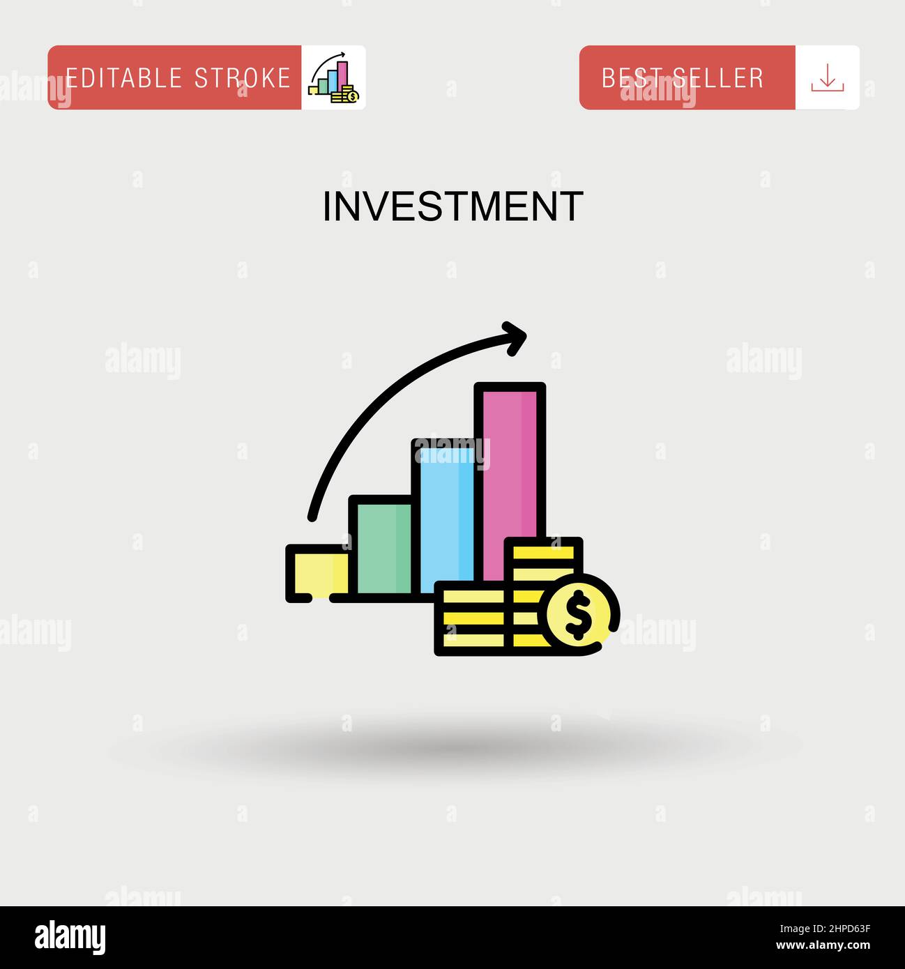 Investment Simple vector icon Stock Vector Image & Art - Alamy