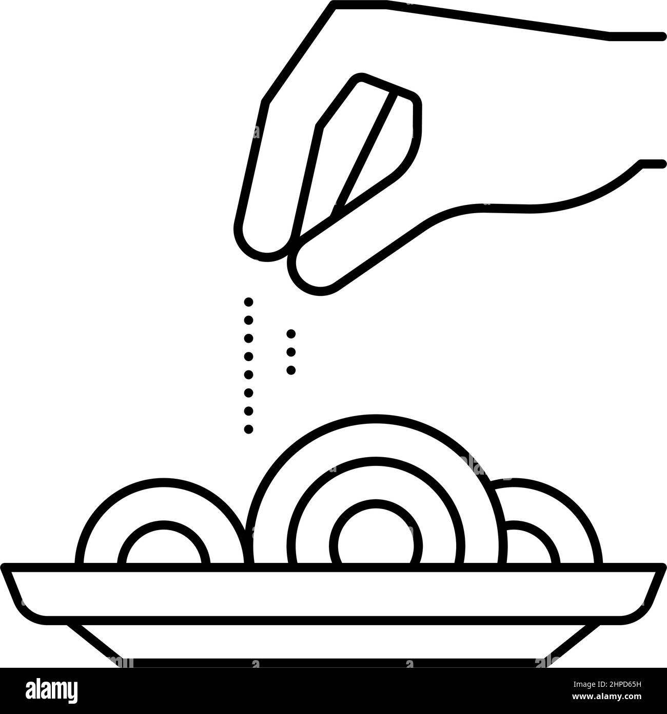 flavoring dish line icon vector illustration Stock Vector Image & Art ...