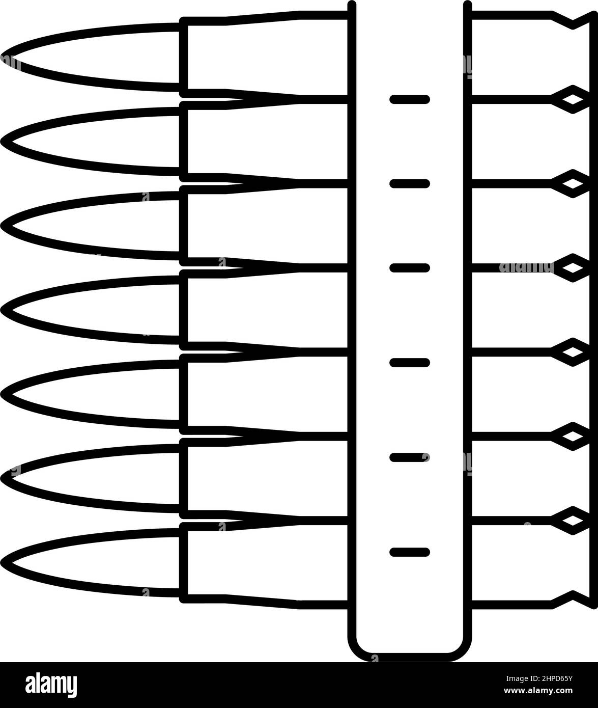 bullet clip line icon vector illustration Stock Vector Image & Art - Alamy