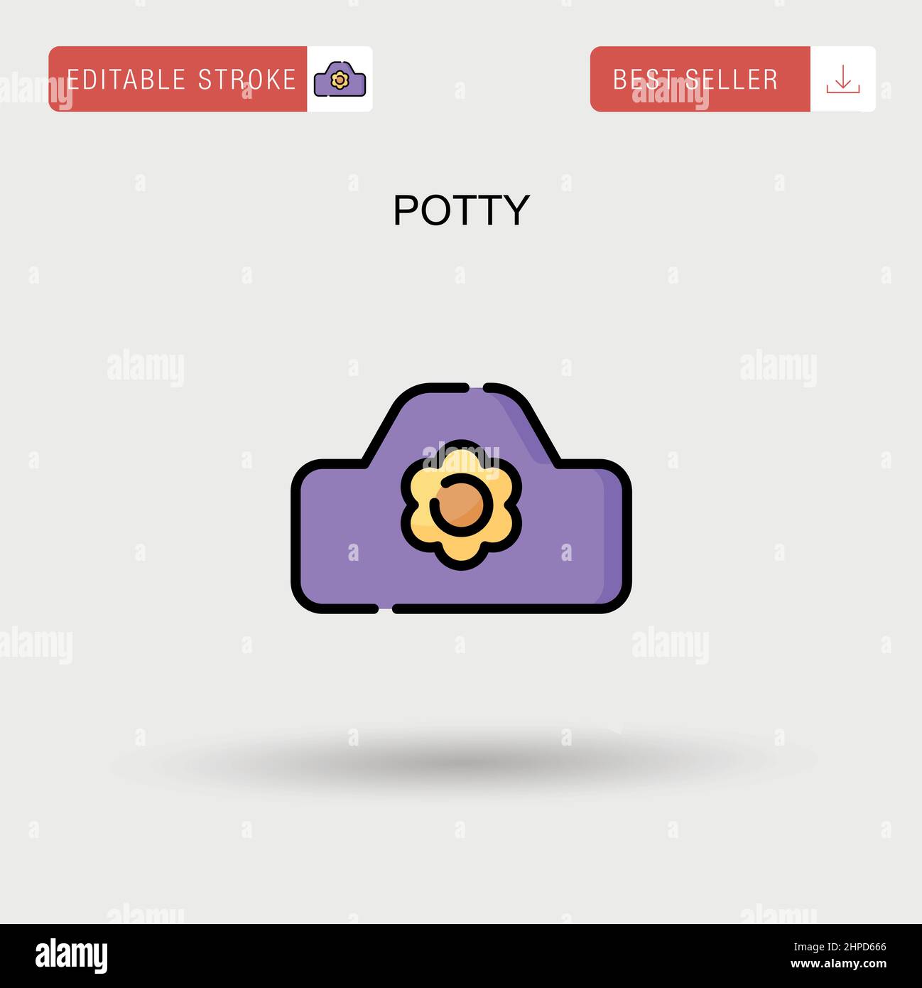 Potty Simple vector icon Stock Vector Image & Art - Alamy