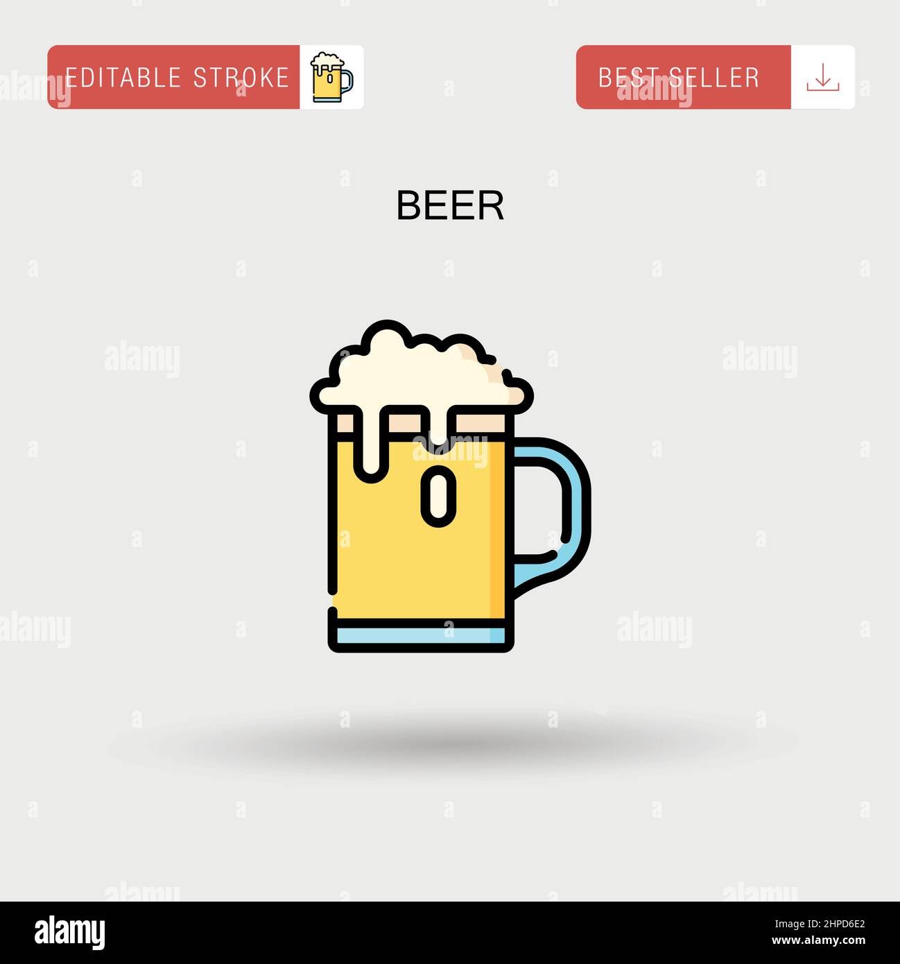 Beer Simple vector icon Stock Vector Image & Art - Alamy