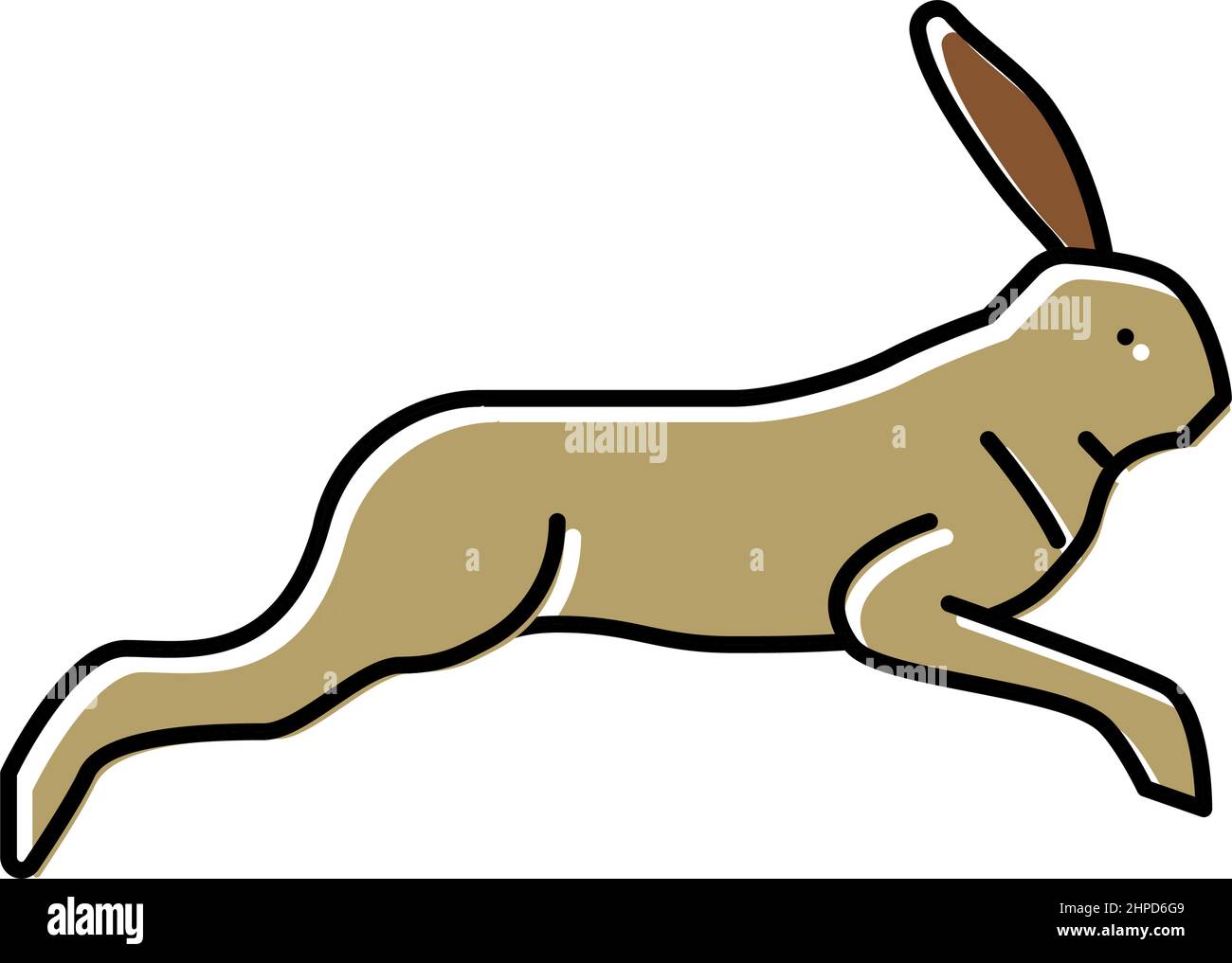 hare wild animal color icon vector illustration Stock Vector Image ...