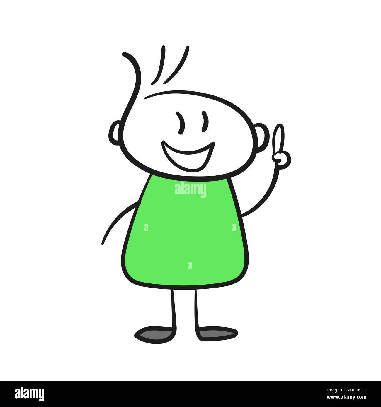 Positive emotion cartoon doodle hand drawn vector illustration. Simple ...
