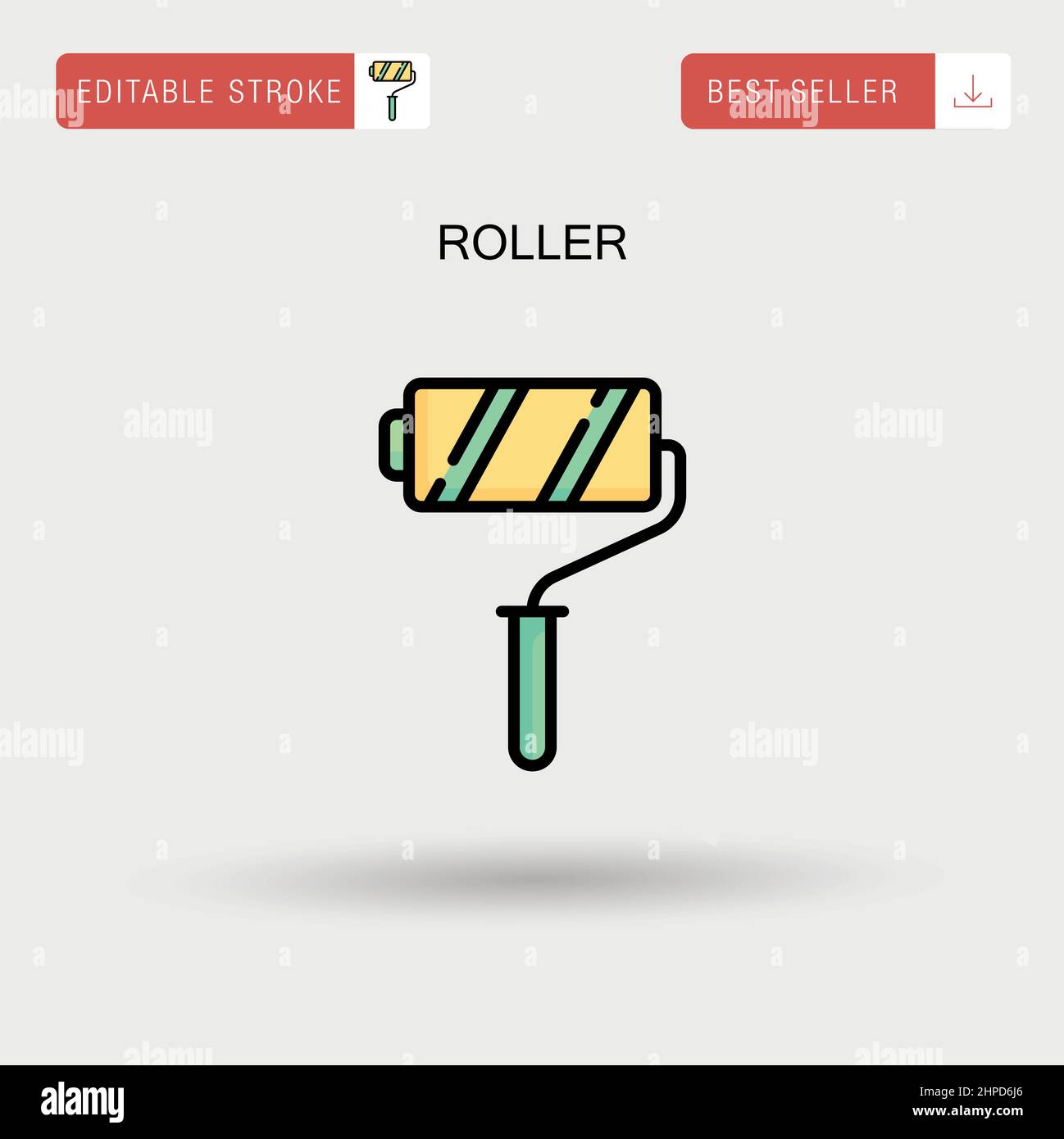 Roller Simple vector icon Stock Vector Image & Art - Alamy