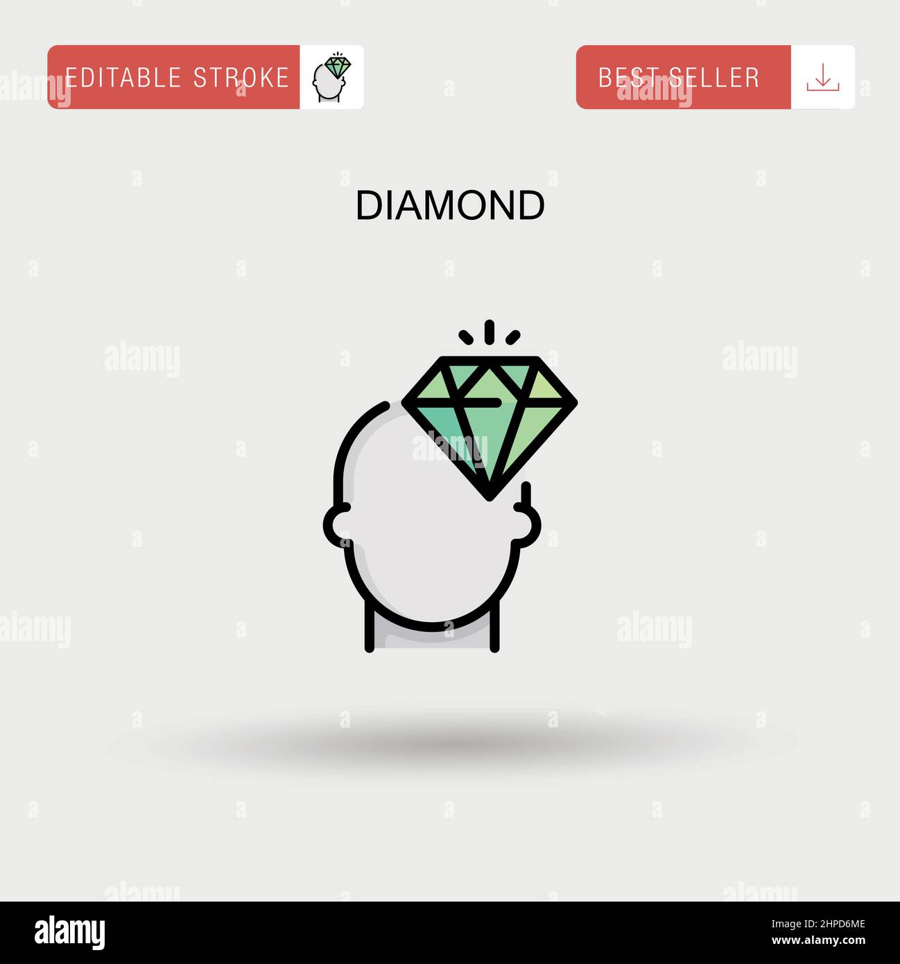 Diamond Simple vector icon Stock Vector Image & Art - Alamy