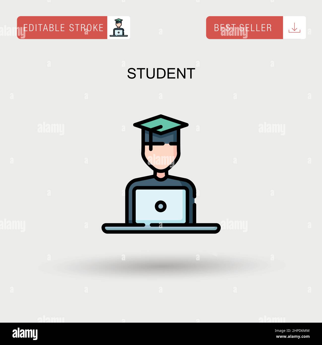 Student Simple vector icon Stock Vector Image & Art - Alamy